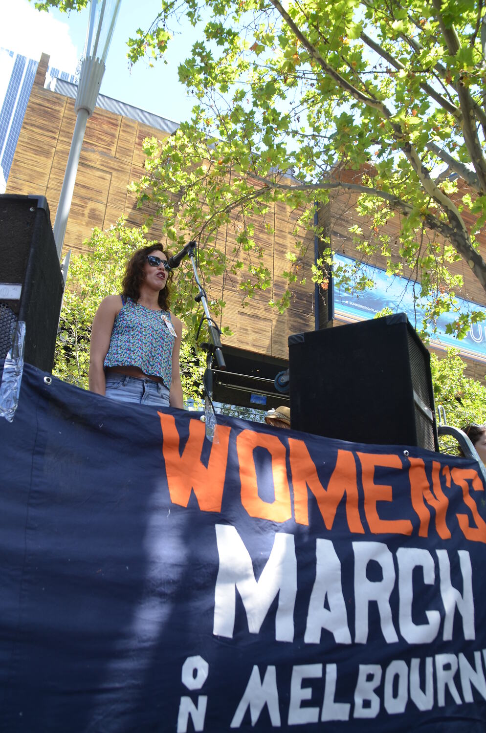 Digital Photograph - Woman Giving a Speech, Women's March on Melbourne ...