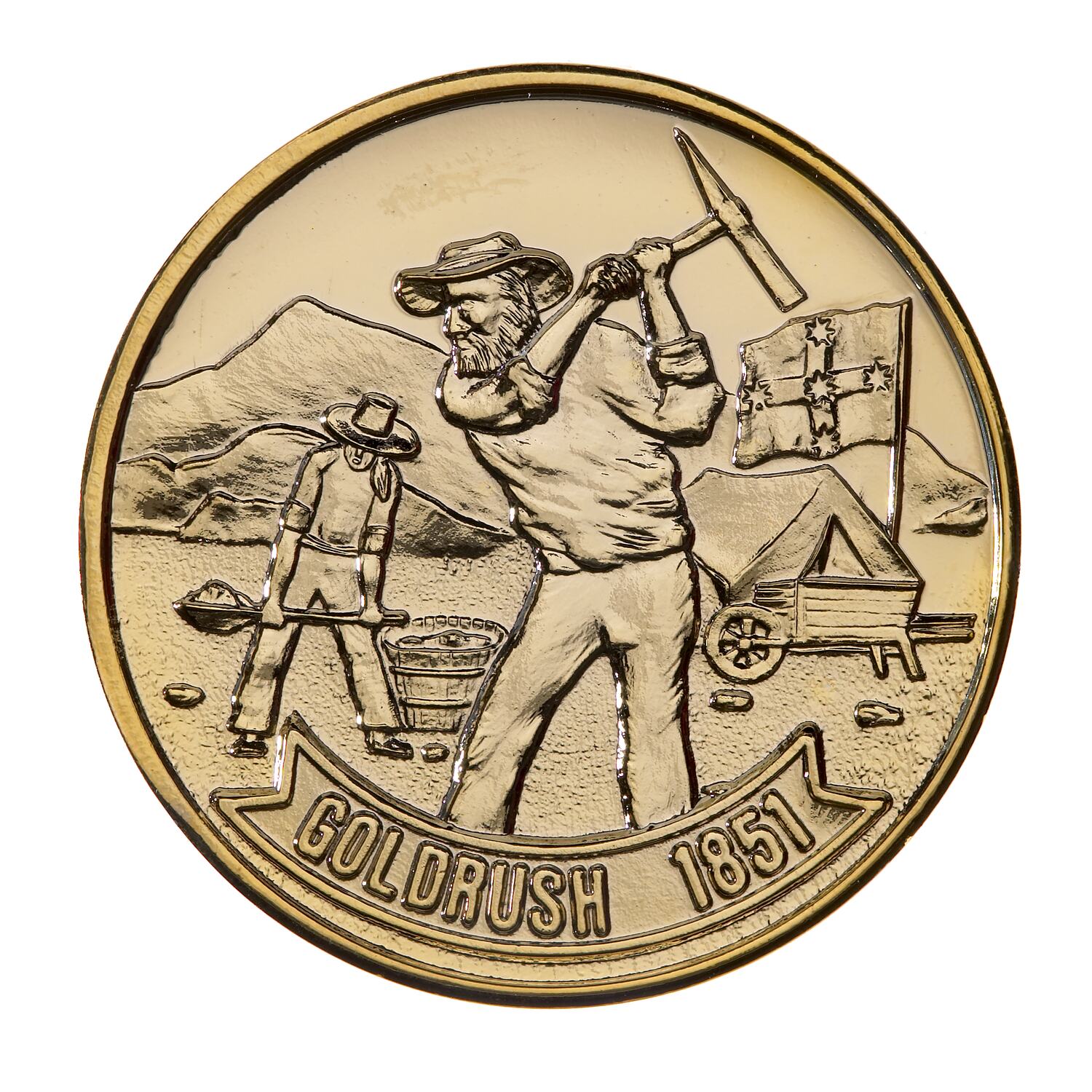 Medal - Australian Bicentenary, Gold Rush, P.J. Downie Ltd, Australia, 1988