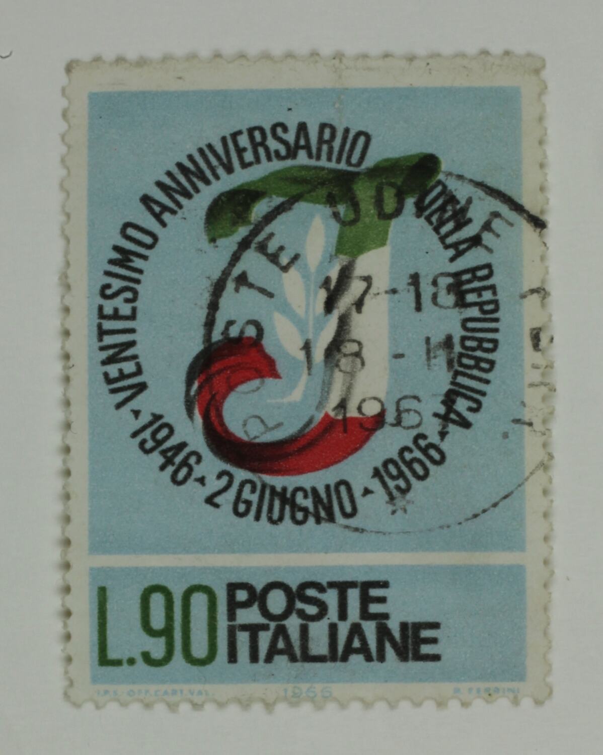 Stamp - Italy, 90 lire, 1967