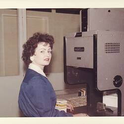 Photograph - Kodak Australasia Pty Ltd, Woman Recording Names ...