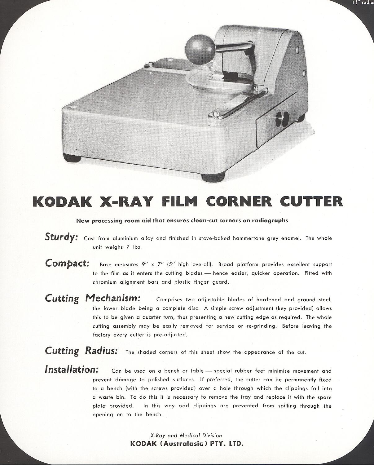 Publicity Flyer - Kodak (Australasia) Pty Ltd, 'Kodak X-Ray Film Corner ...