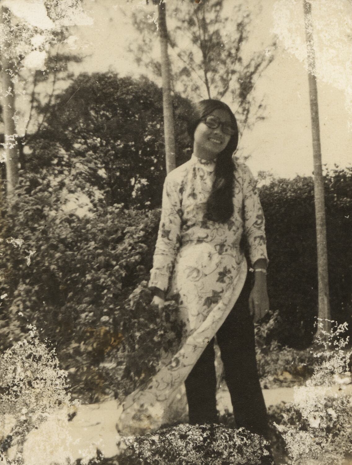 Digital Photograph - Cuc Lam Outside Temple, Tay Ninh, Vietnam, 1970s