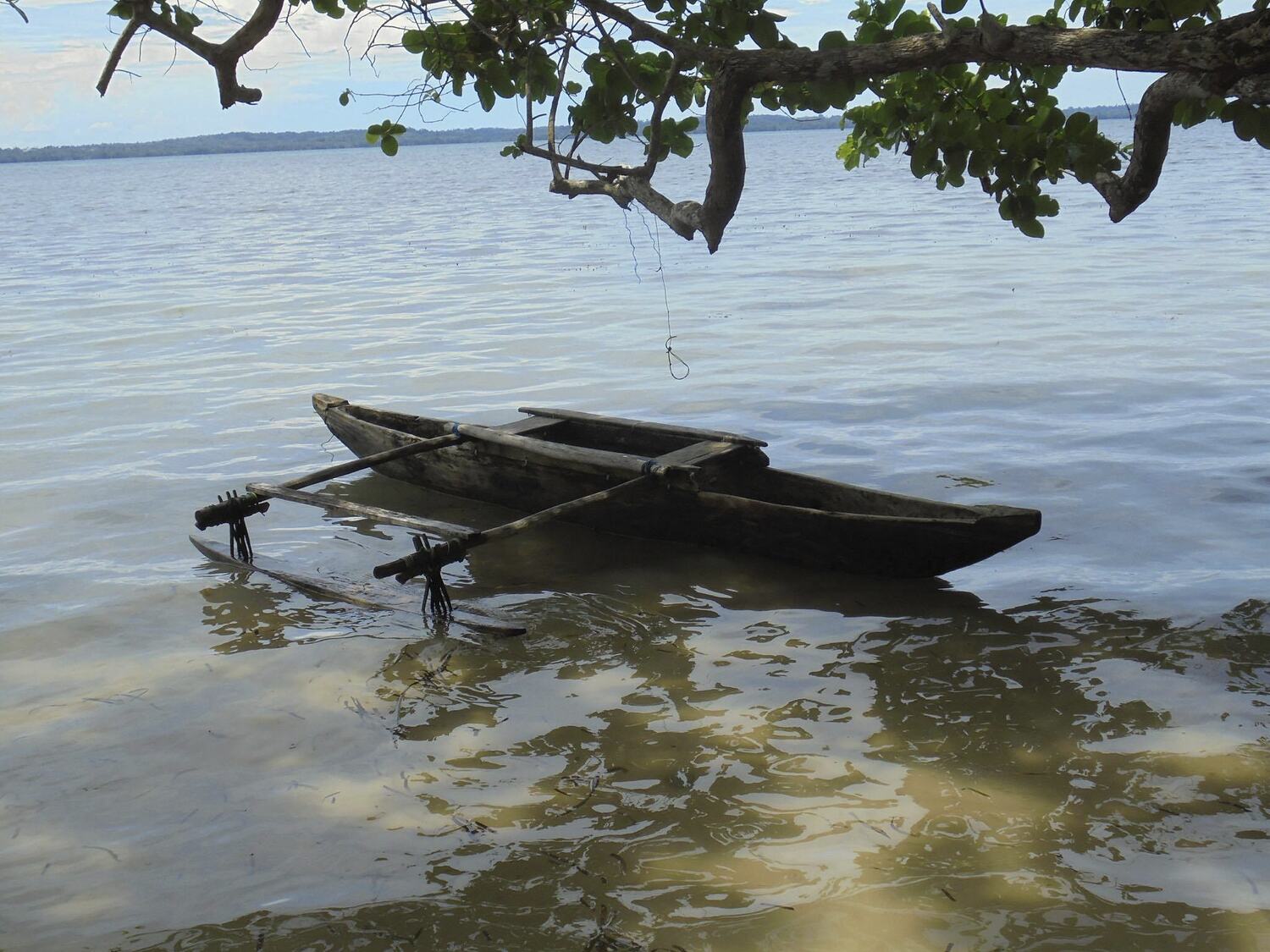 Digital Photograph - Wooden Row Boat, Manus Island, circa 2016