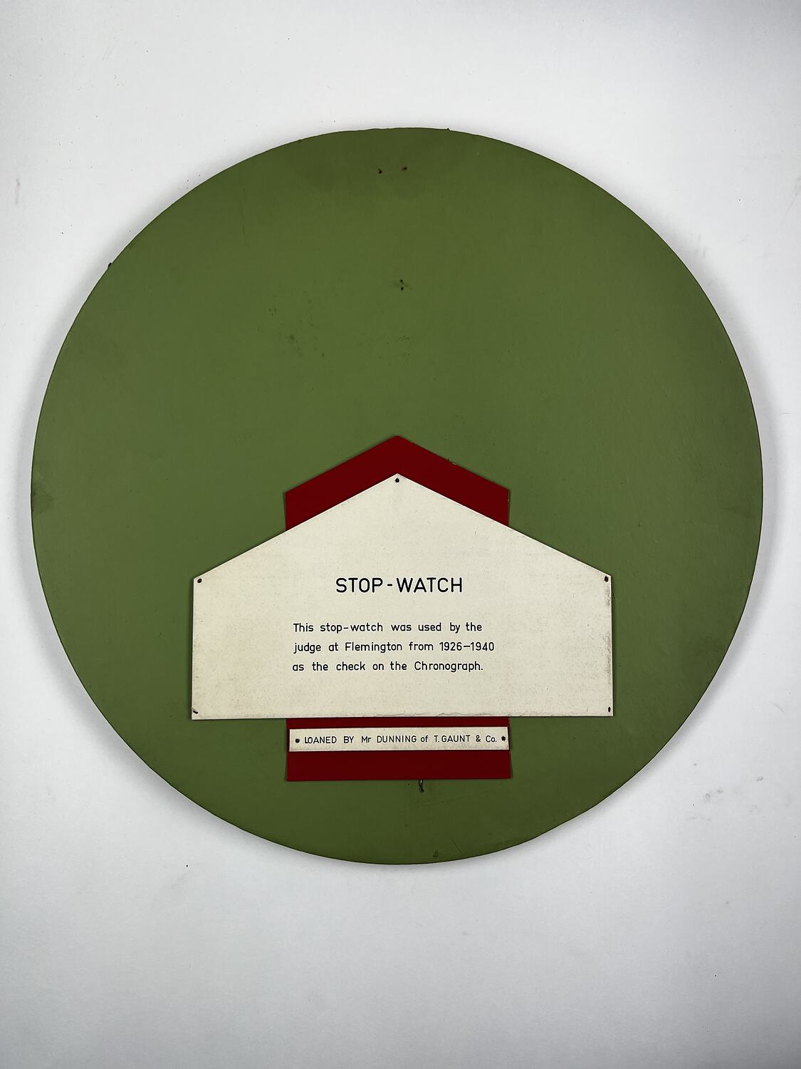 Exhibition Label - Stop Watch, Museum of Applied Science, Melbourne ...