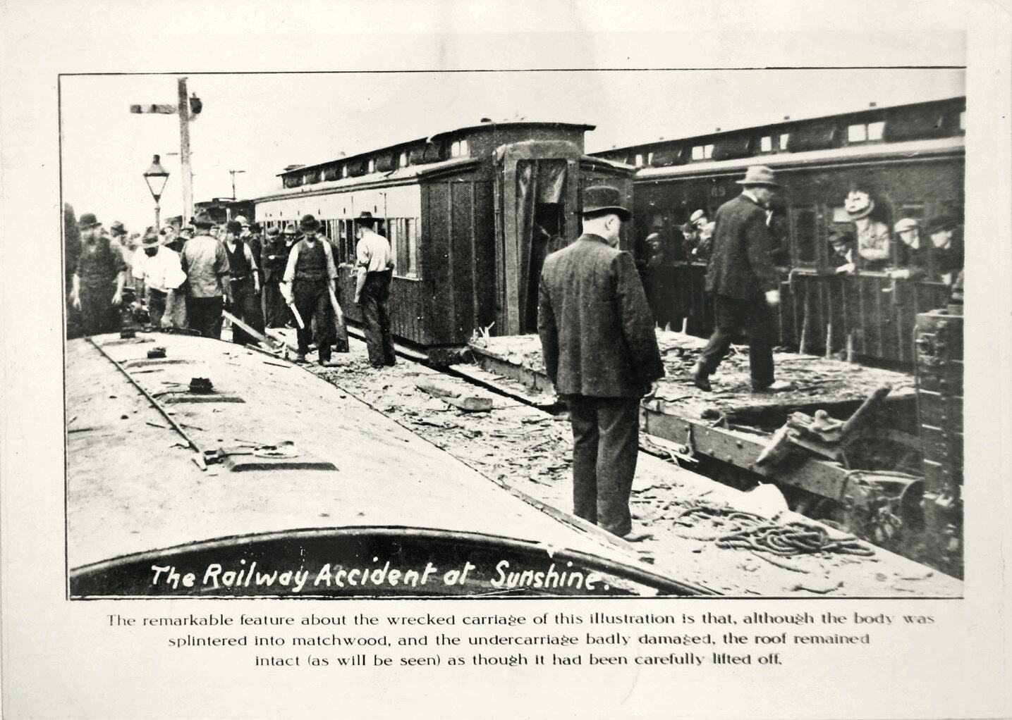 Photograph - Railway Accident, Sunshine, Victoria, 1908