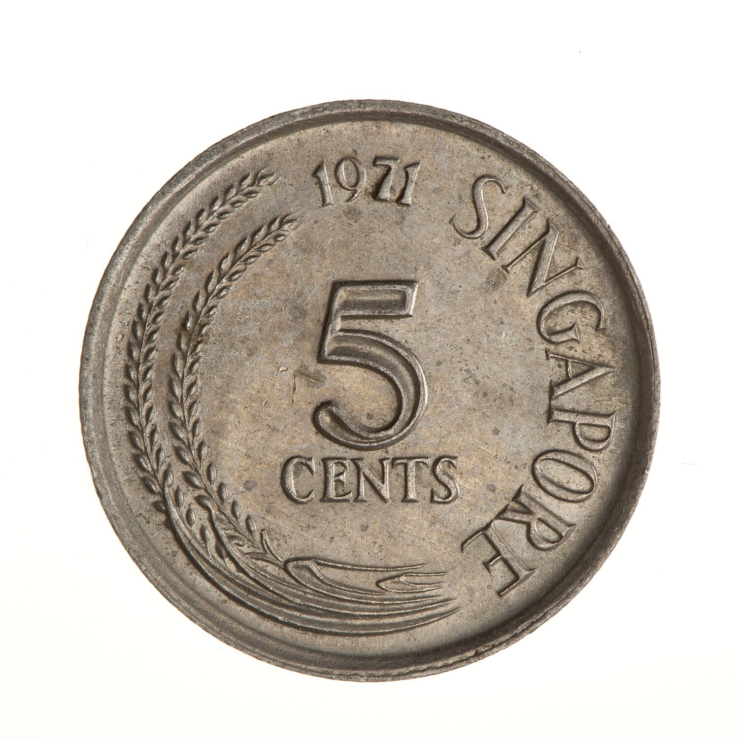 Coin - 5 Cents, Singapore, 1971