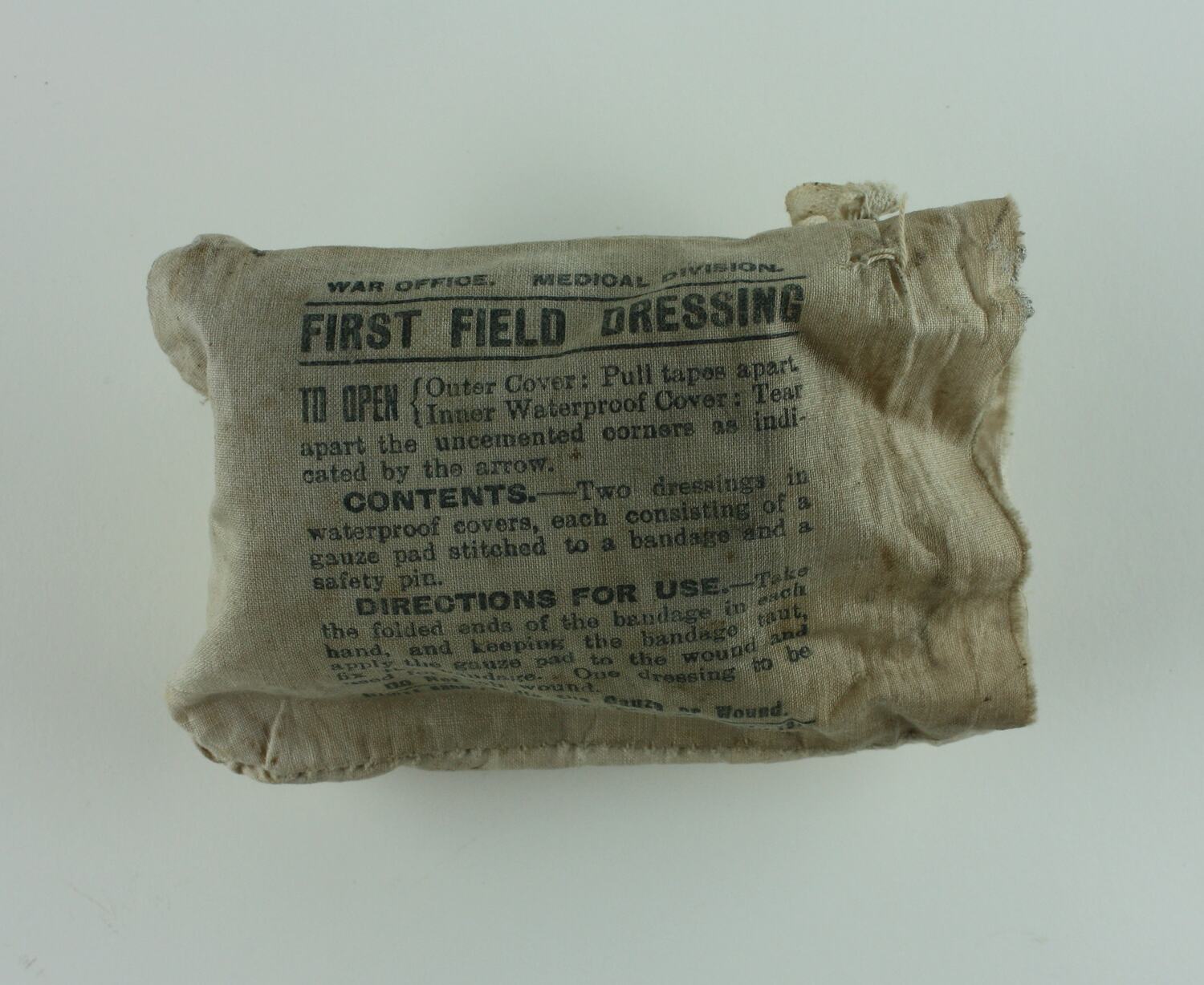 Bandage - Elliott Bros Ltd, 'First Field Dressing', World War I, Sep 1915