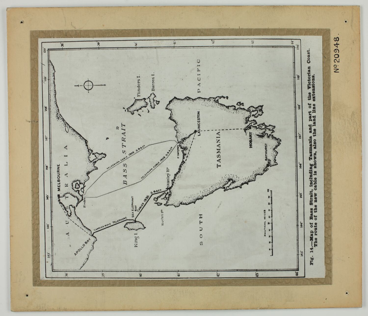Picturegram - Map of Bass Strait, Post Master General's Department ...
