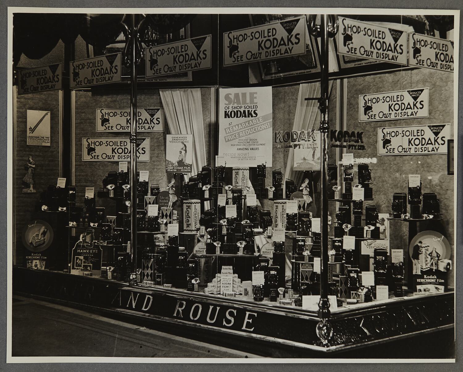 Photograph - Kodak, Shopfront Display, 'Sale of Shop Soiled Kodaks ...
