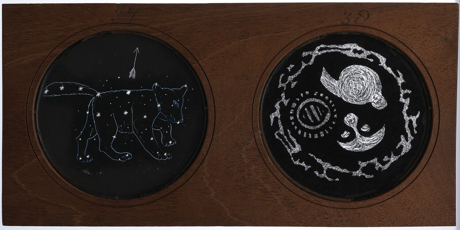 Lantern Slide - Astronomical, Multiple Slide, 'Ursa Major' & 'Milky Way ...