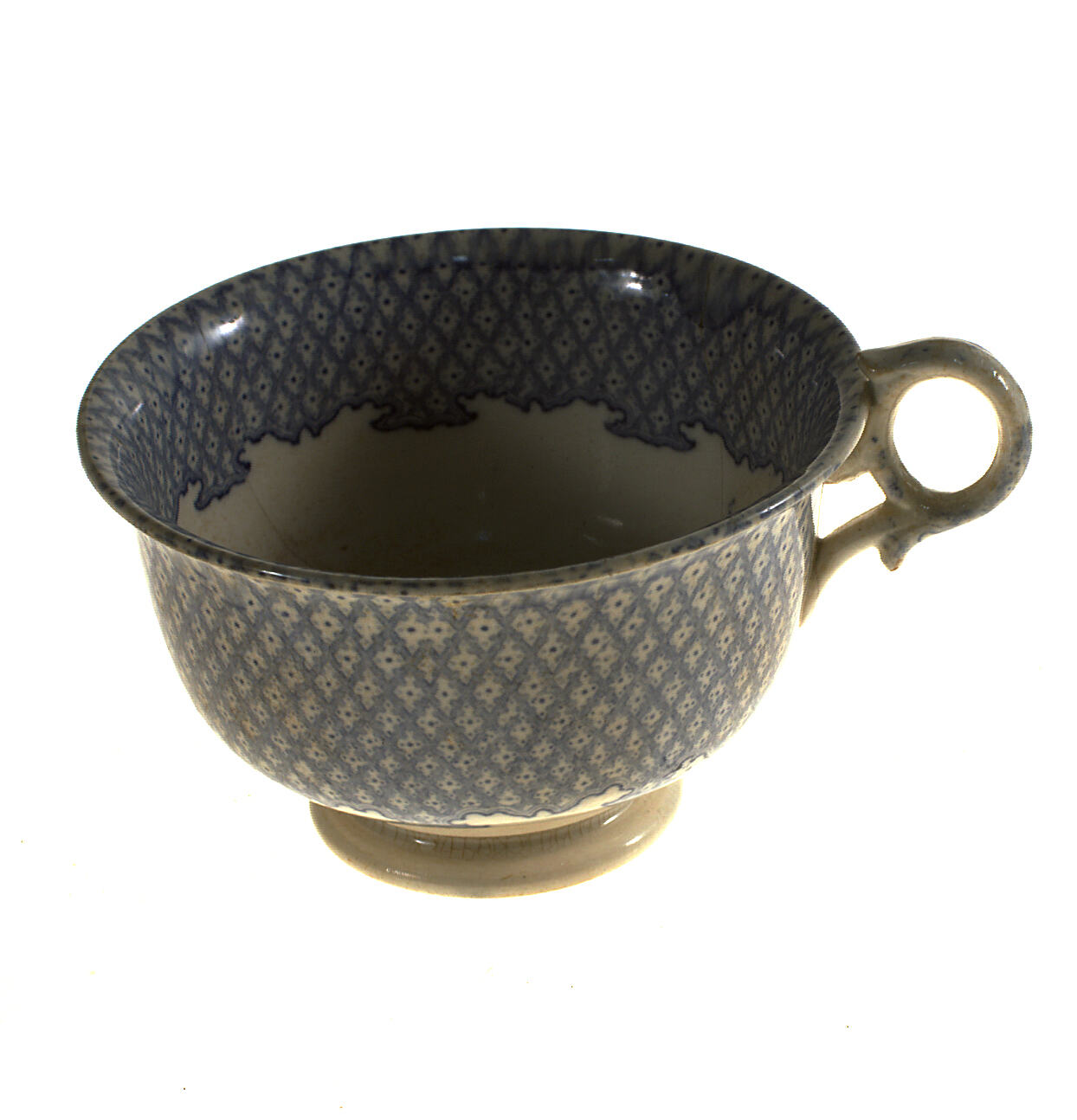 Tea Cup - Whiteware, Blue Transfer-printed, Castle Pattern, England ...