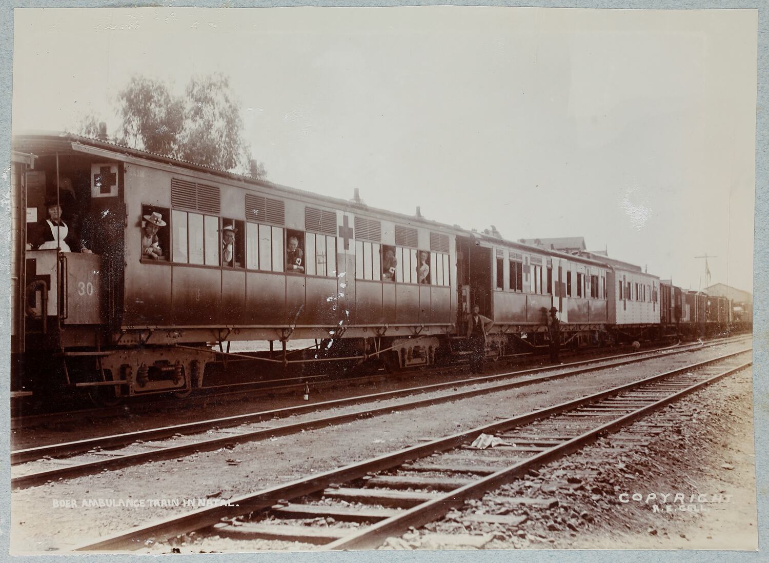 Photograph - 'Boer Ambulance Train in Natal', South Africa, circa 1902