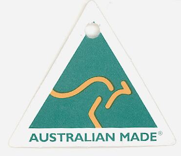 Swing Tag - Australian Made Logo, Green & Gold, circa 1986-1998