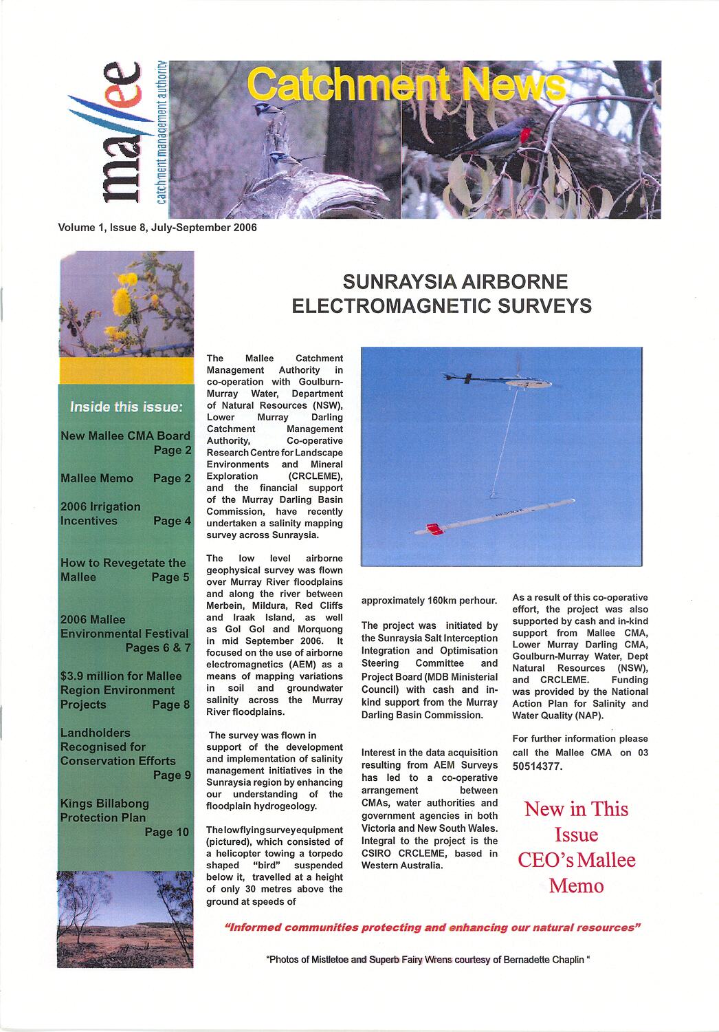 Newsletter - Mallee Catchment Management Authority, 'Catchment News ...