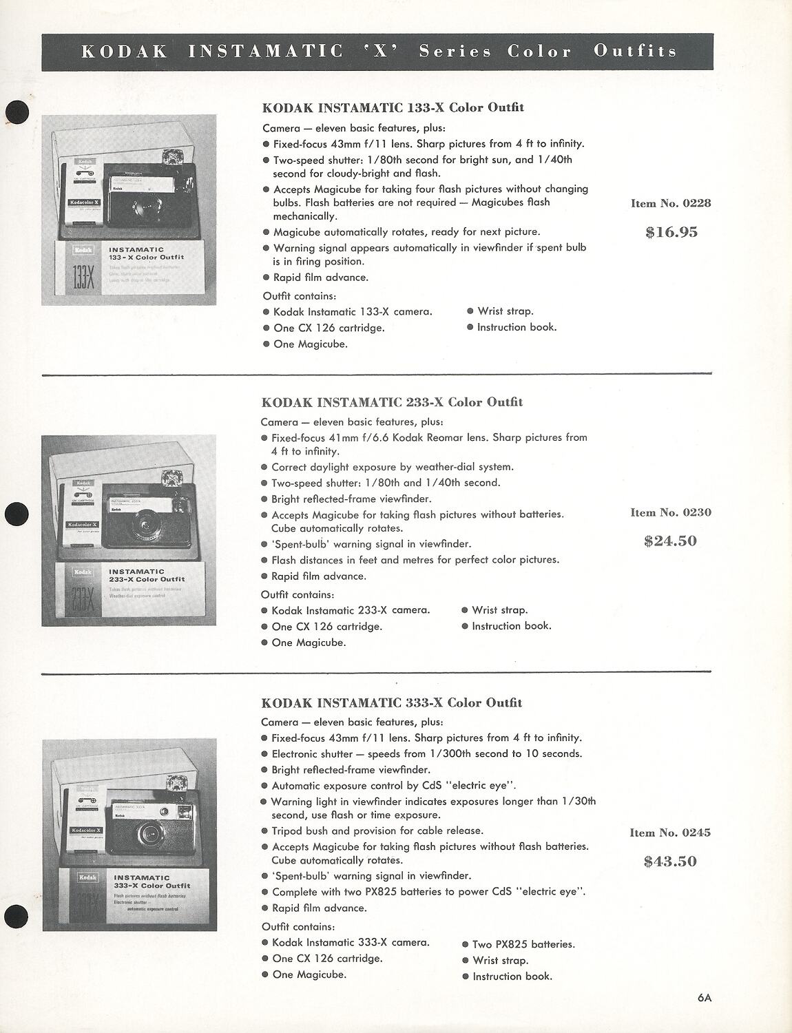 Catalogue Supplement - Kodak Australasia Pty Ltd, 'Kodak Instamatic 'X ...
