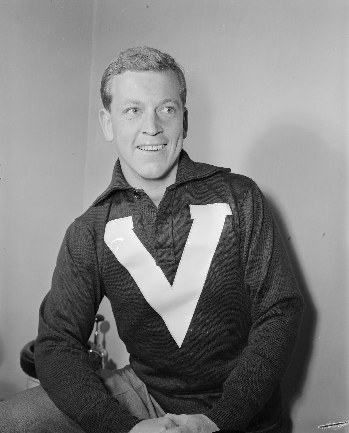 Negative - Portrait of Allen Aylett, North Melbourne Football Player ...