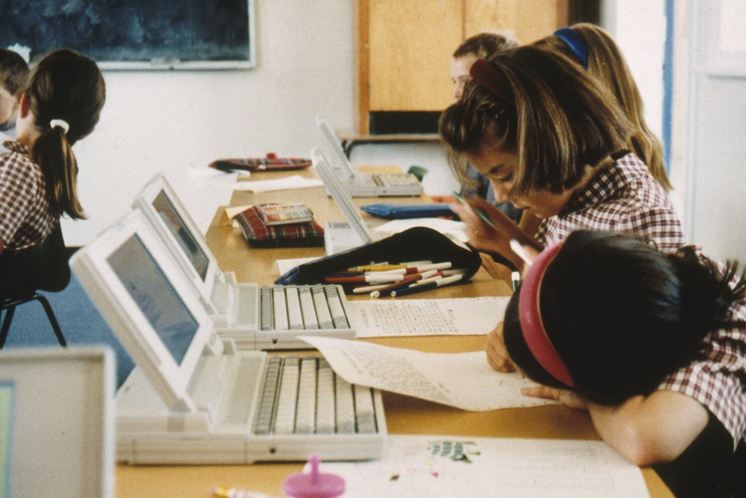 Digital Photograph - Laptop Lessons, Batlow Central School, NSW, 1992