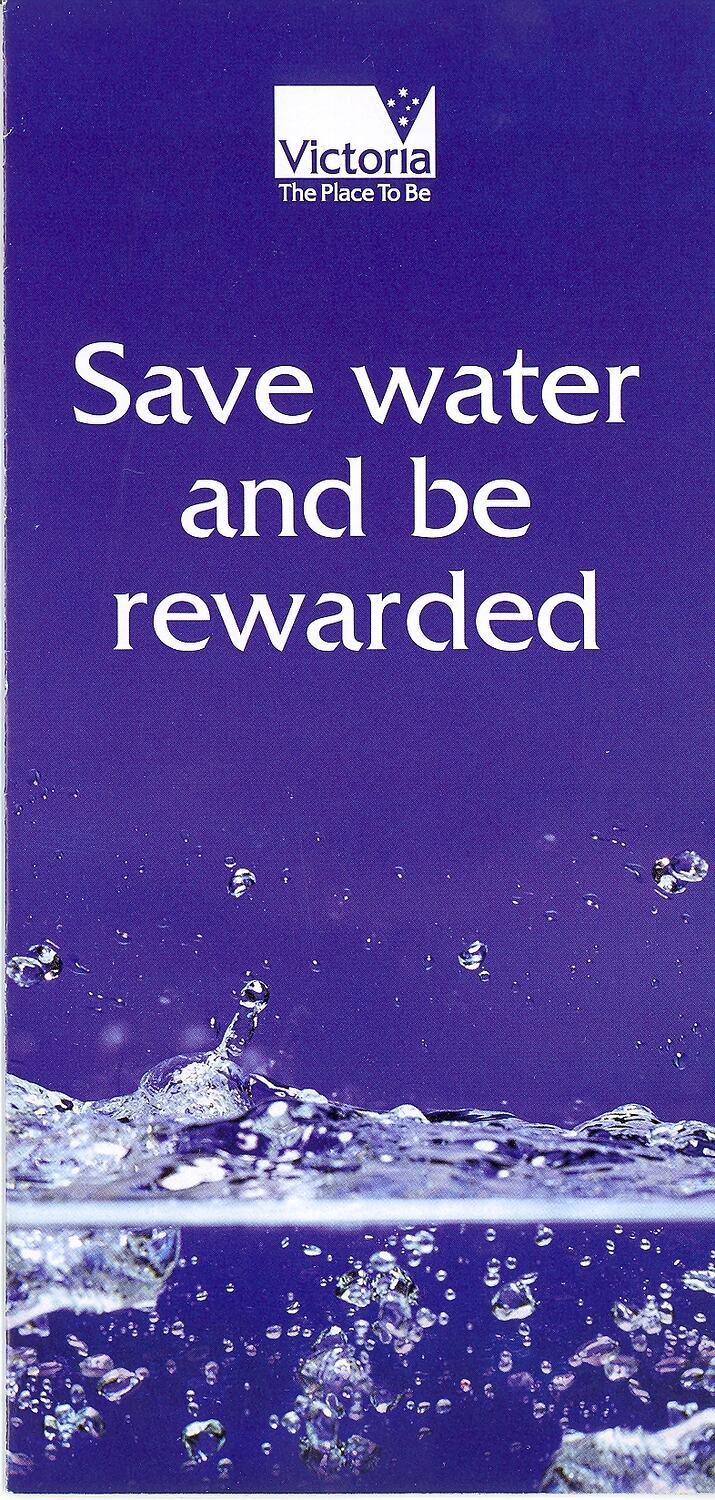 Brochure - 'Save water and be rewarded', Department of Sustainability ...