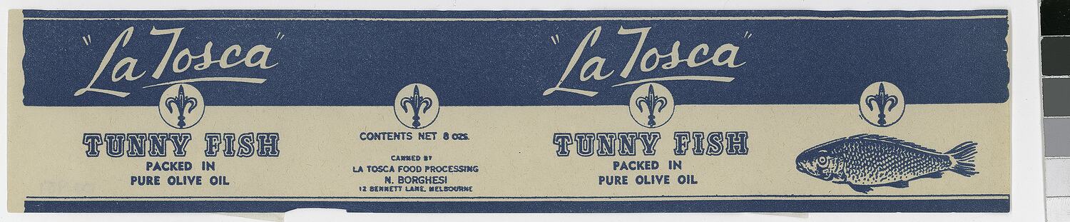 Food Label - La Tosca Tunny Fish, 1950s