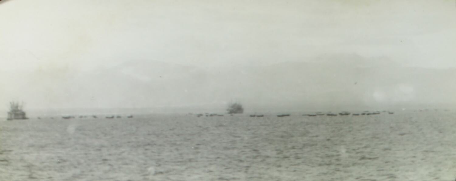 Photograph - Invasion Barges, Coral Sea, Solomon Islands, World War II ...