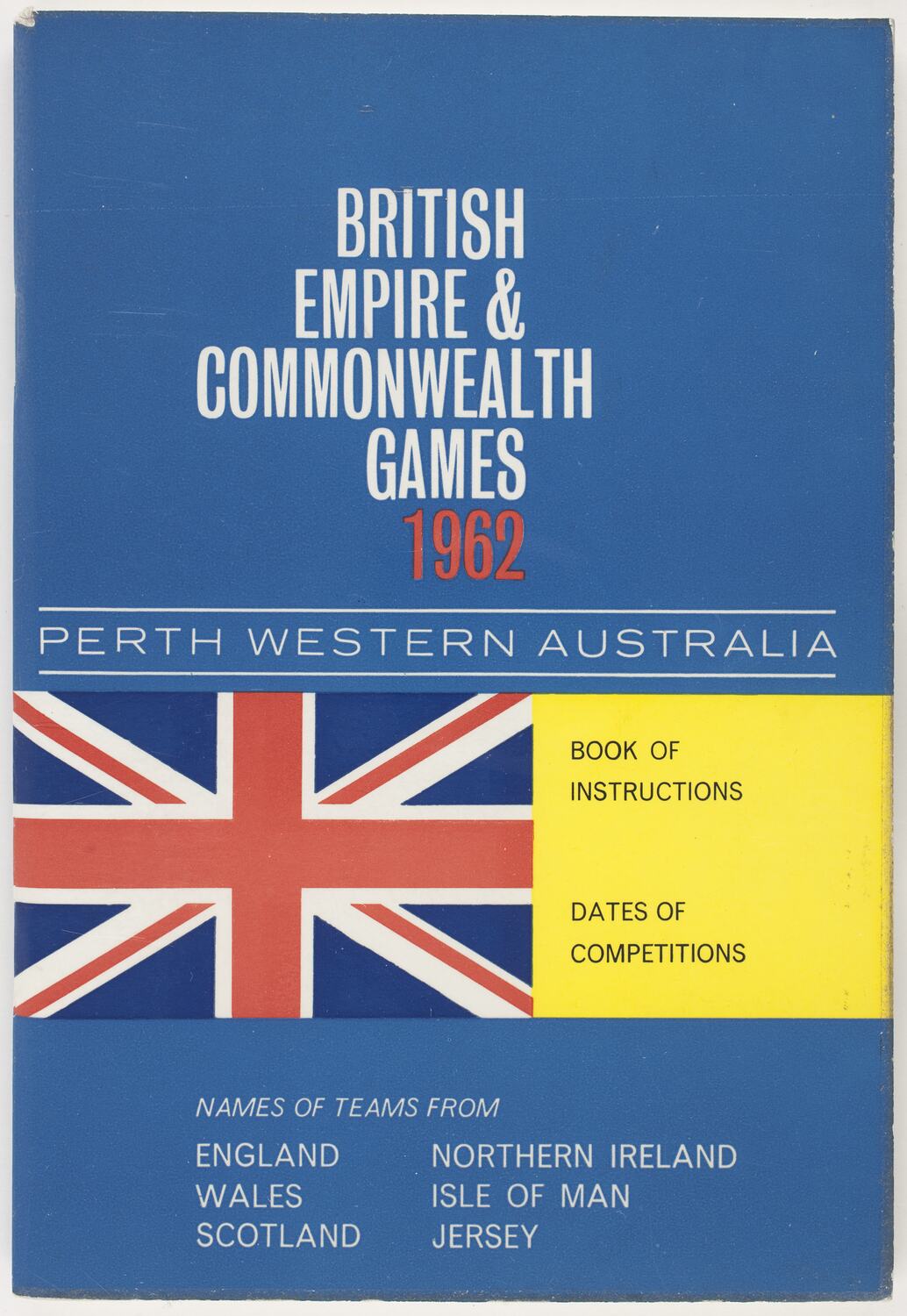 Booklet - British Empire & Commonwealth Games, Perth,1962