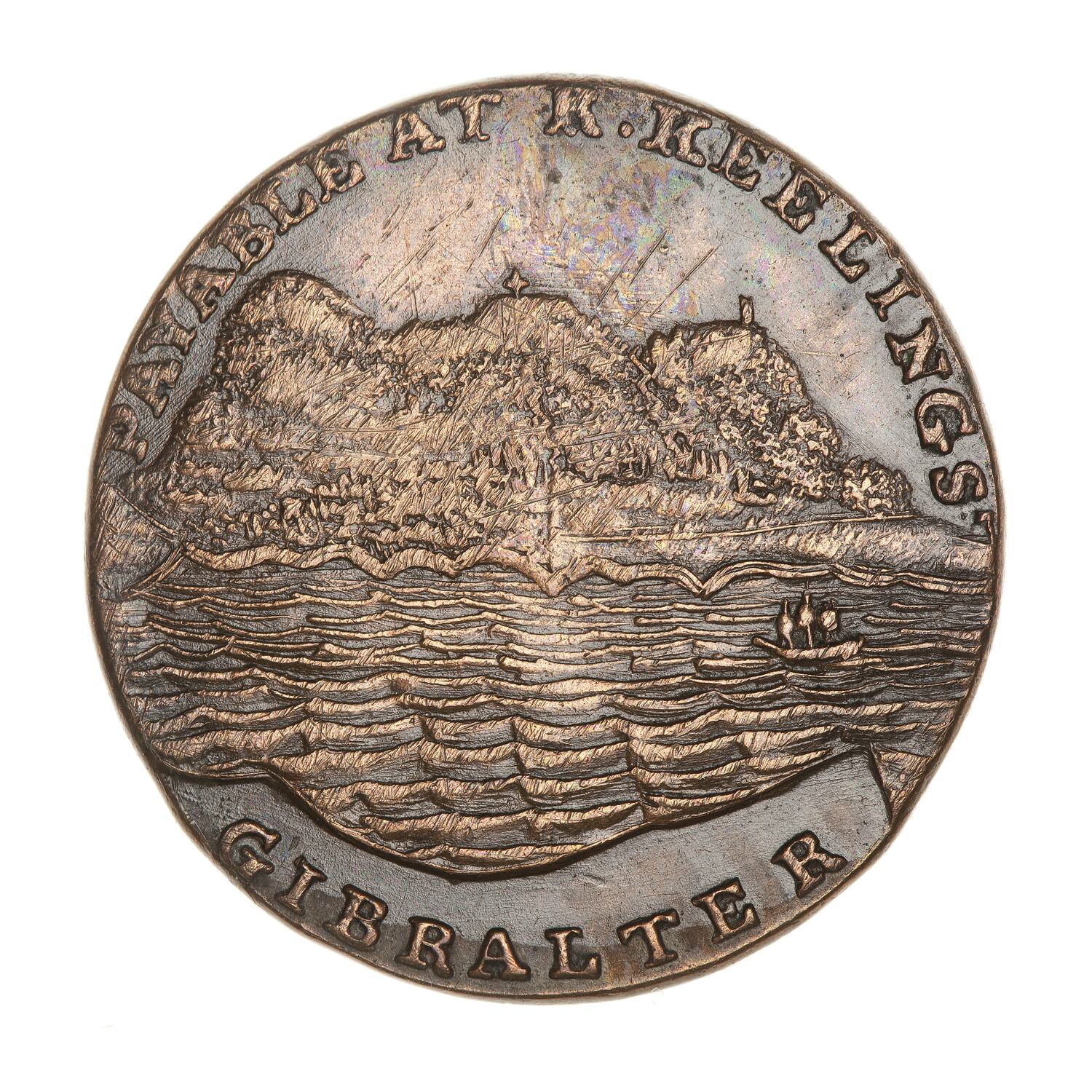 Token - 1 Quarto, Robert Keeling, Gibraltar, 1802