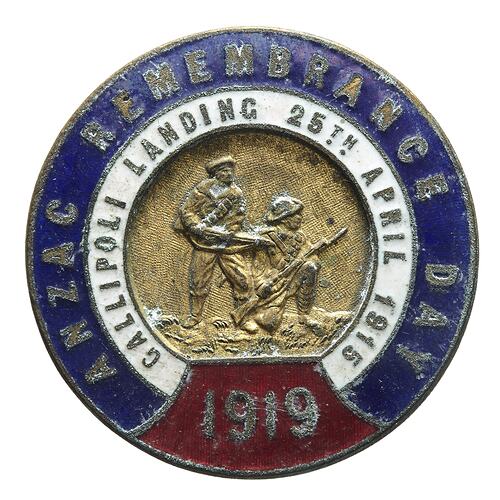 Badge - Anzac Remembrance Day, Australia, 1919