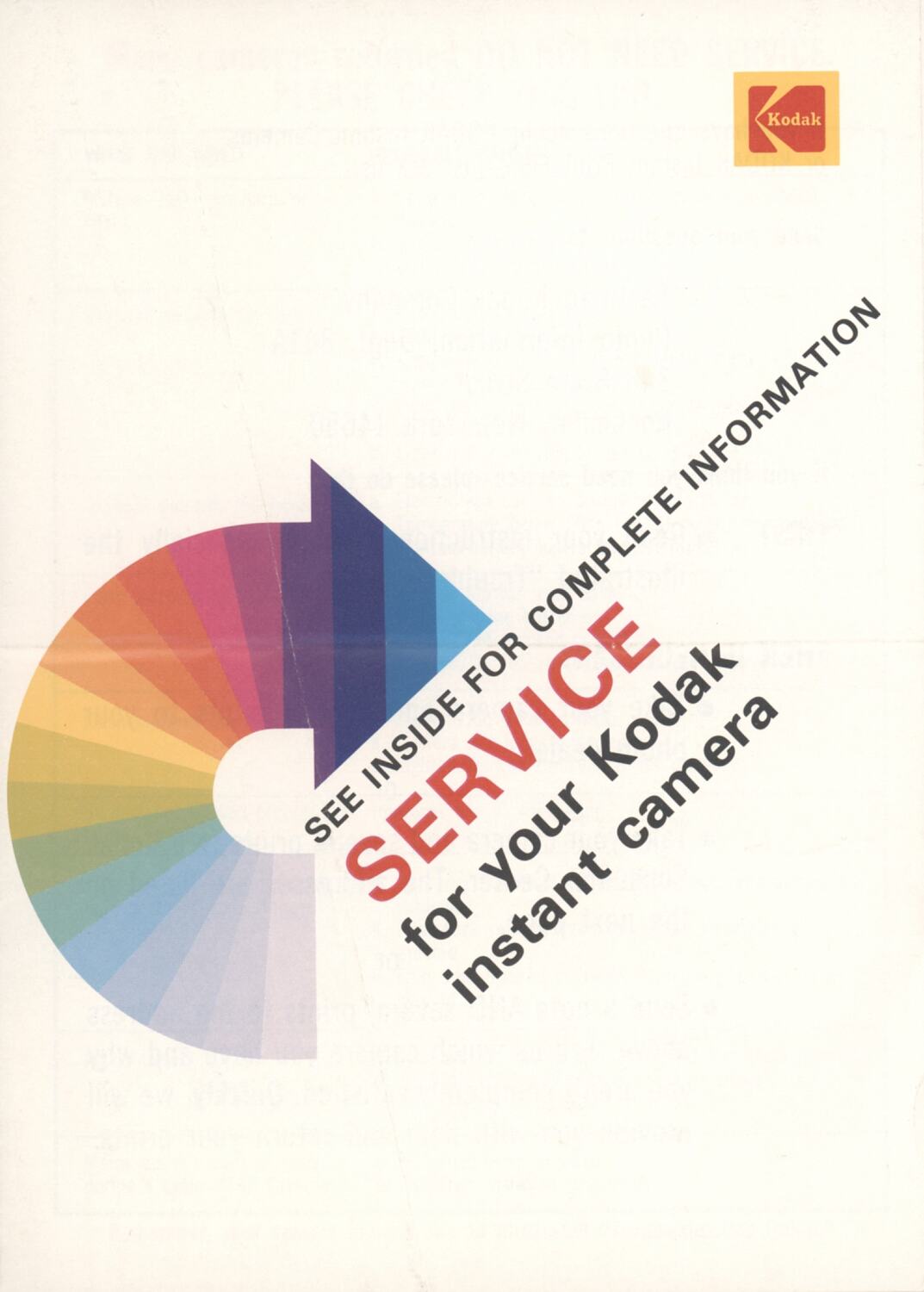 Brochure - 'Service for Your Kodak Instant Camera', 1976