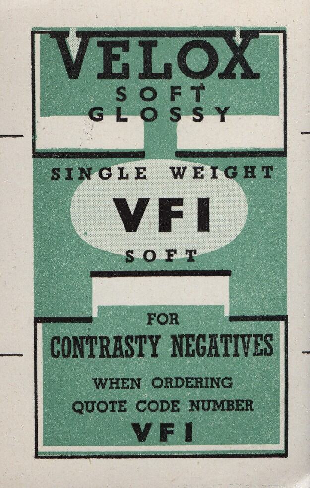 Label - Photographic Paper, Kodak Australasia Pty Ltd, 'Velox Soft ...