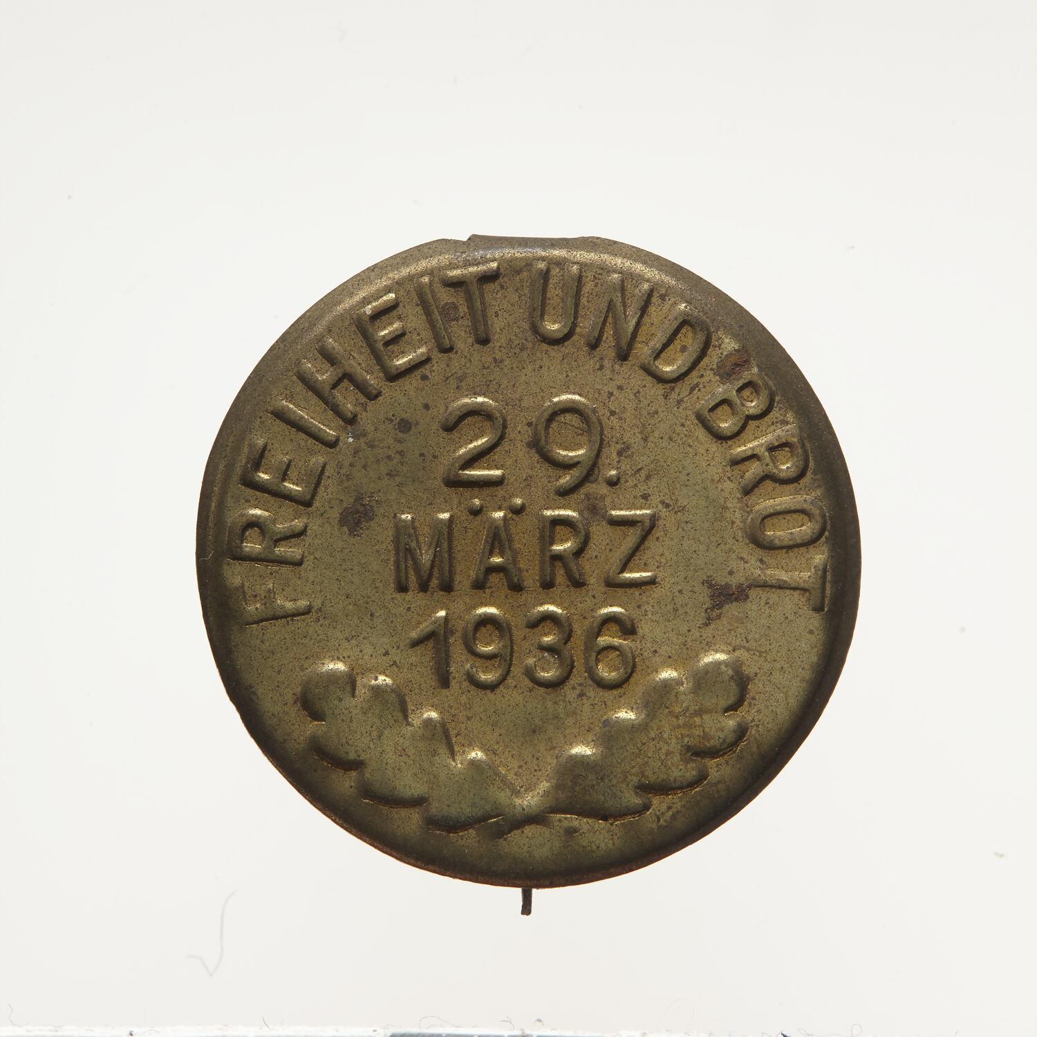 Pin - Freiheit und Brot [Freedom & Bread], Germany, 29 Mar 1936