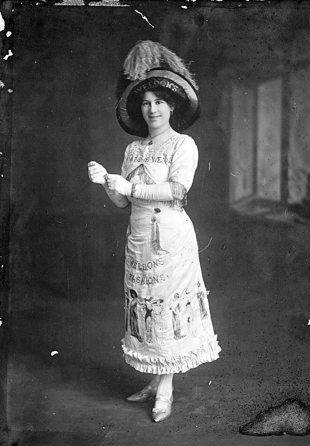 Negative - Woman Advertising Weldon's Fashions, Warracknabeal, Victoria ...