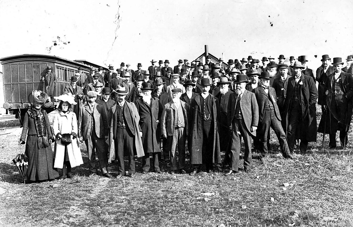 Negative - Official Opening of Railway Line,Tinamba, Victoria, circa 1887