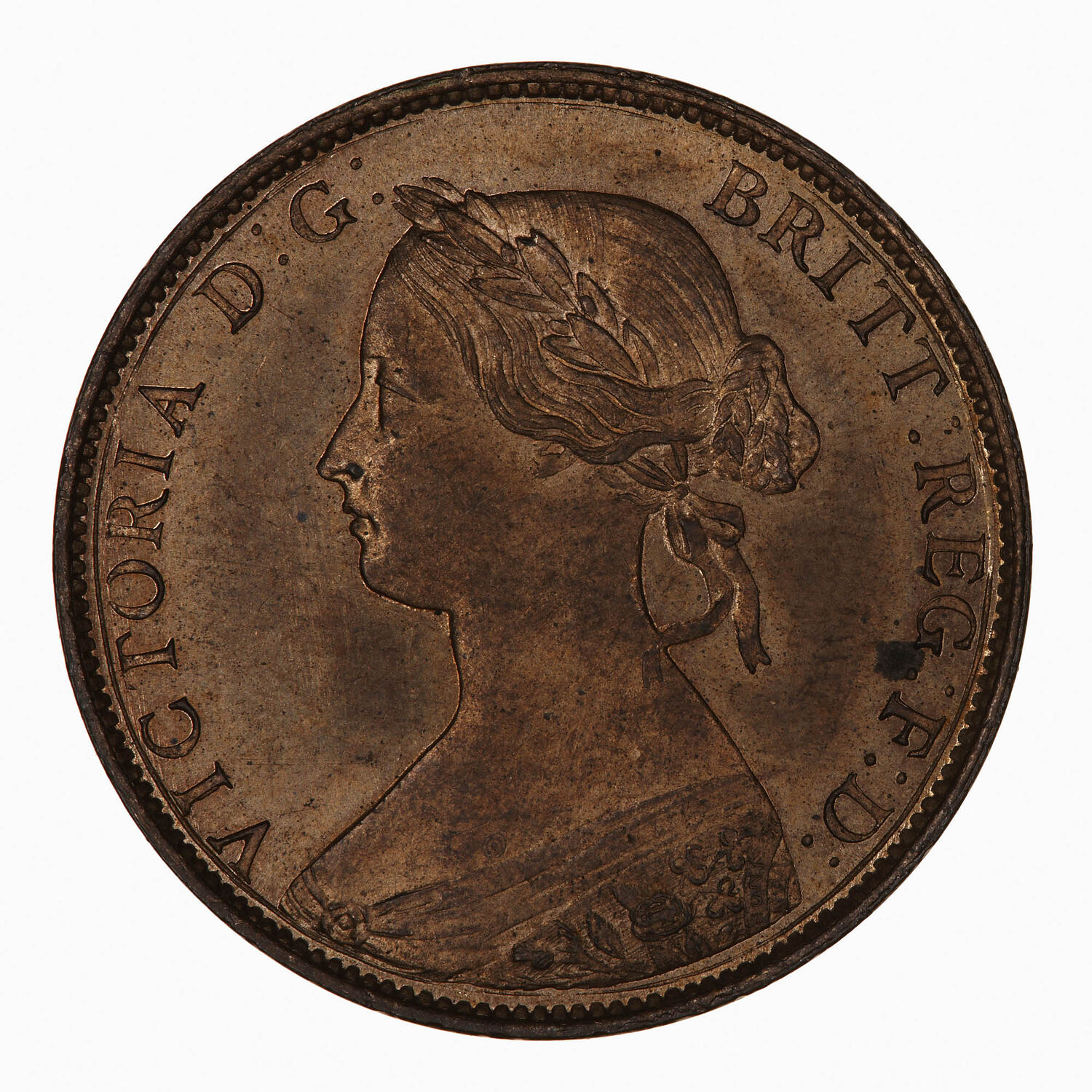 Coin - Halfpenny, Queen Victoria, Great Britain, 1860