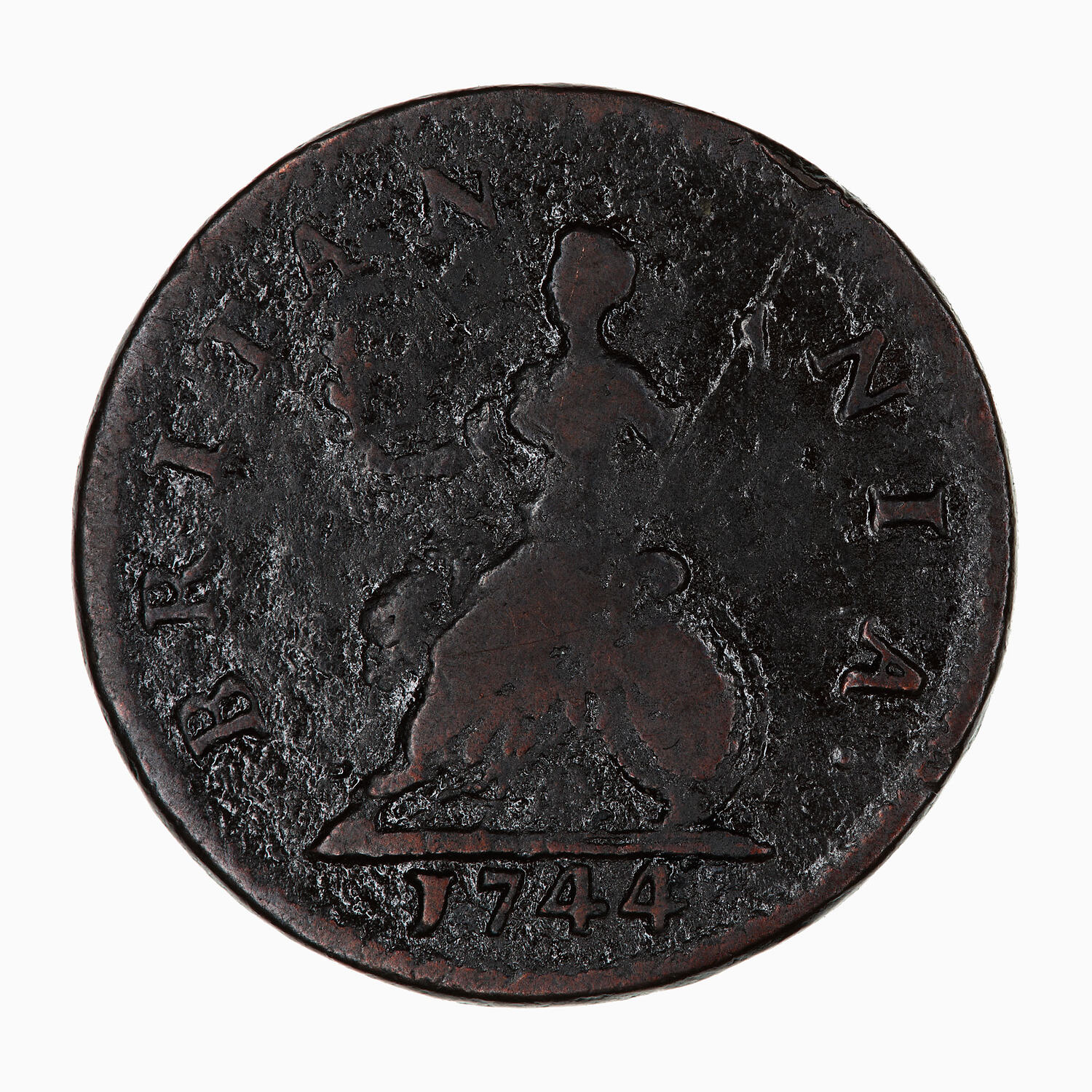 Coin - Farthing, George II, Great Britain, 1744