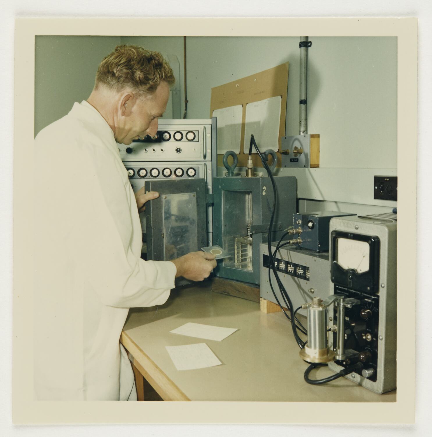 Photograph - Chemist with Test Sample, Kodak Factory, Coburg, circa 1960s