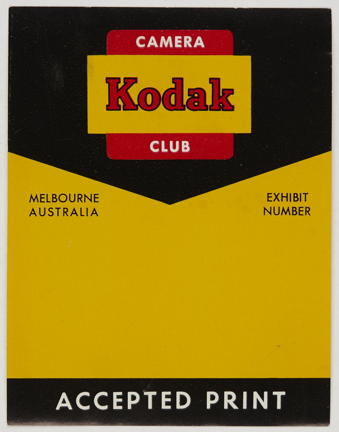 Label - Kodak Australasia Pty Ltd, 'Kodak Camera Club', circa 1970s-1990s