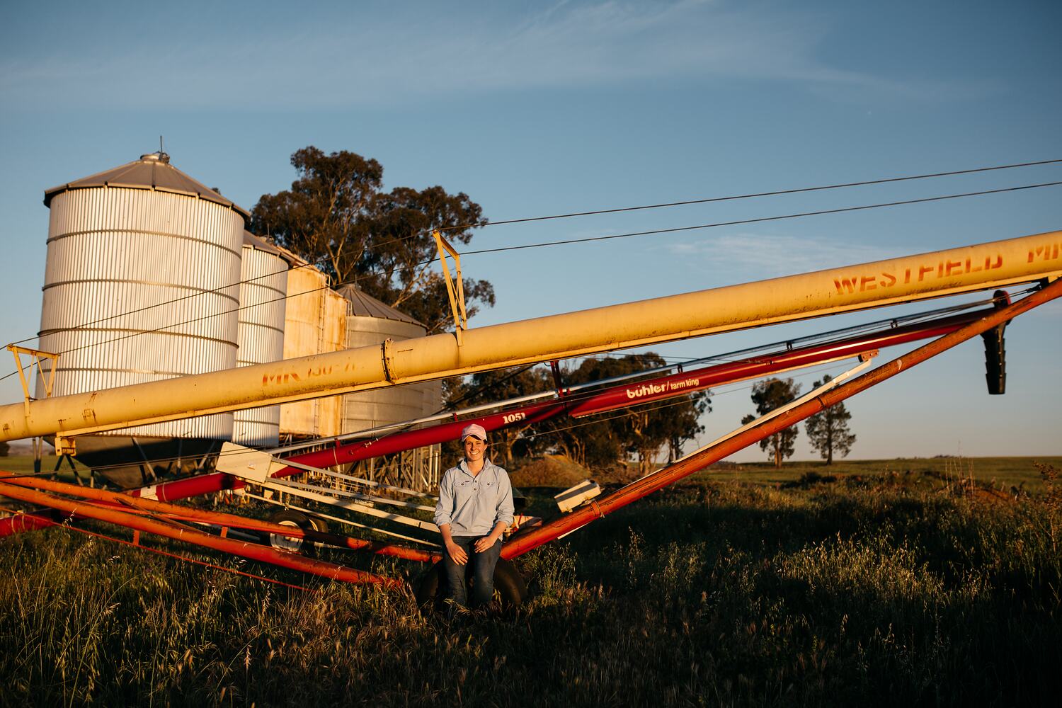 Digital Photograph - Farmer Marlee Langfield In Front Of Silos ...