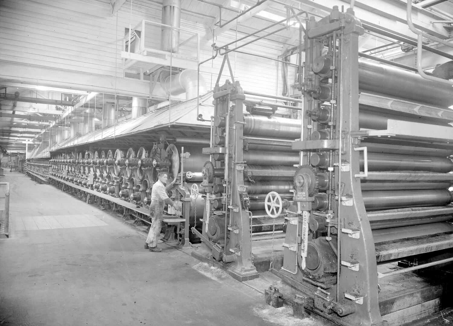 Negative - Workman Operating Paper Press Machine, A.P.M., Fairfield ...