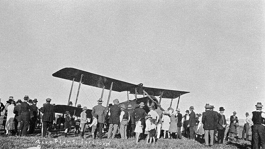 Negative - Avro 504 Aeroplane, Isisford, Queensland, 1920