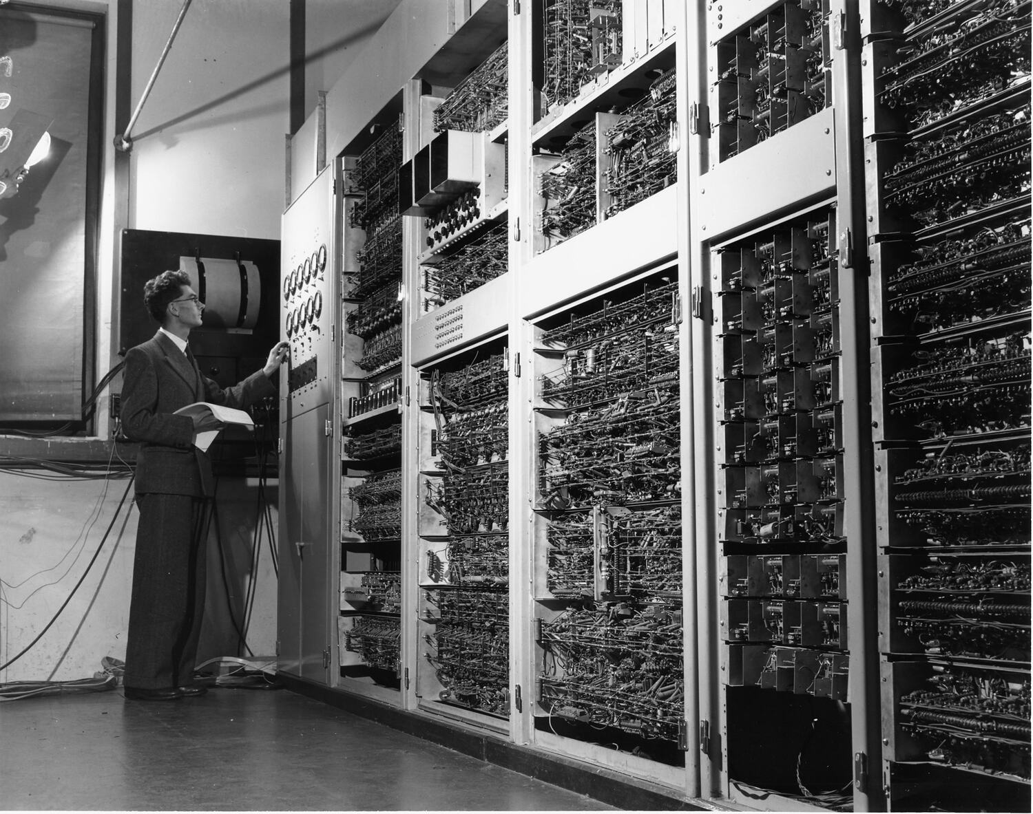 Photograph - CSIRAC Computer, Trevor Pearcey, Sydney, 5 November 1952