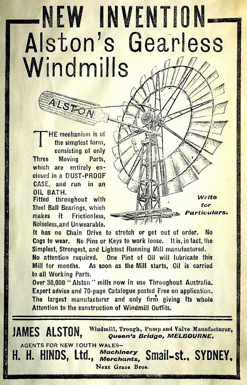 Advertisement - James Alston & Sons Pty Ltd, 'New Invention, Alston's ...