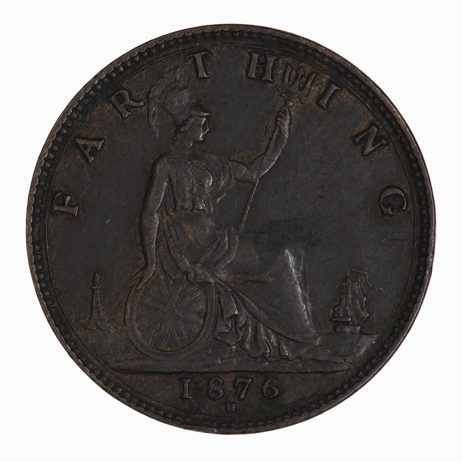 Coin - Farthing, Queen Victoria, Great Britain, 1876