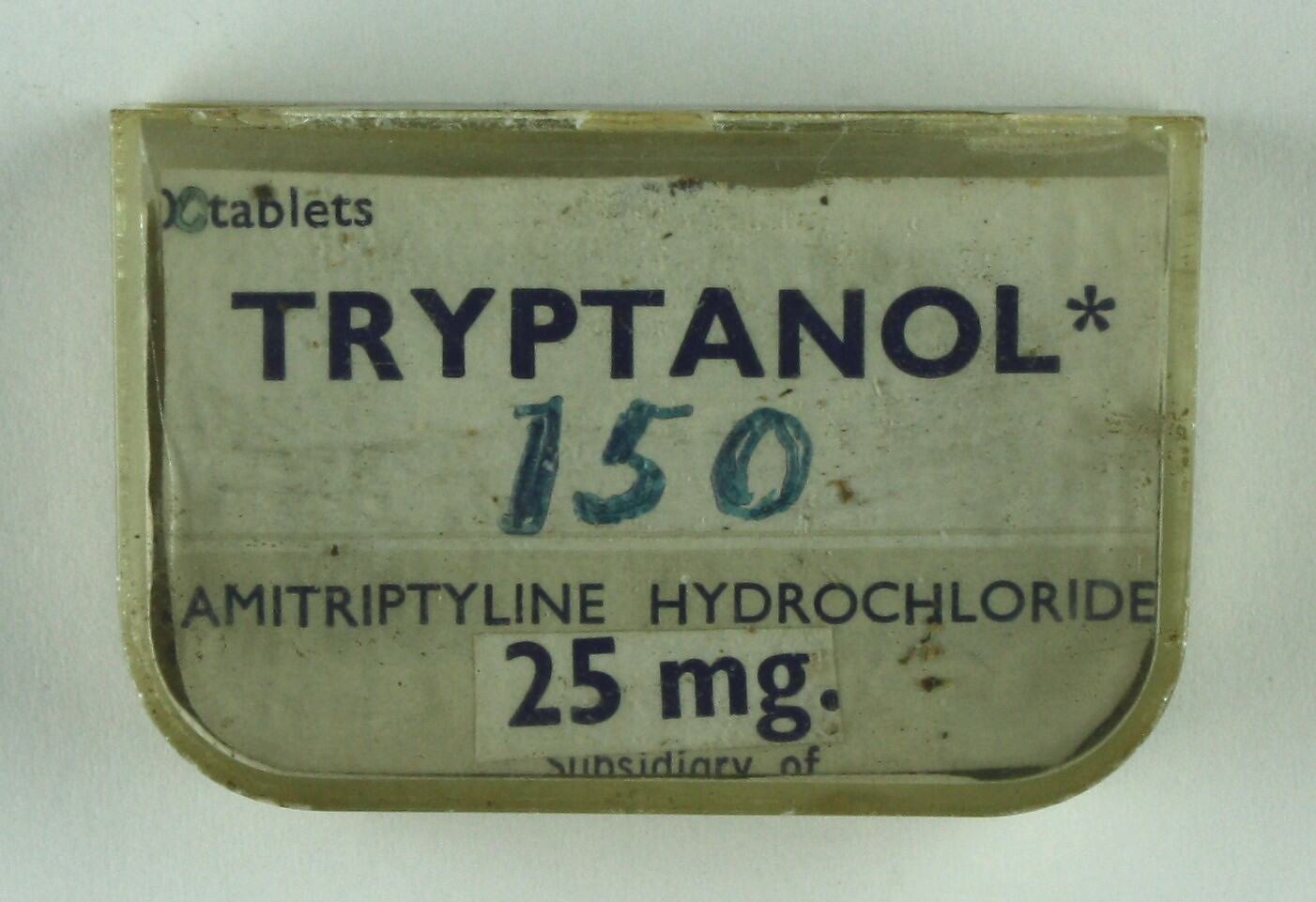 Drug - Tryptanol (Amitriptyline hydrochloride), Merck, circa 1975