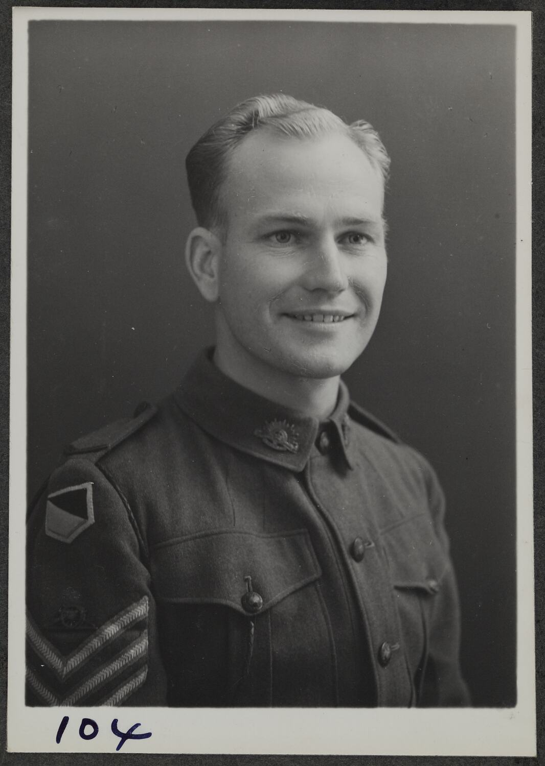 Photograph - Sergeant W.A. Martin, Abbotsford, Victoria, World War II ...