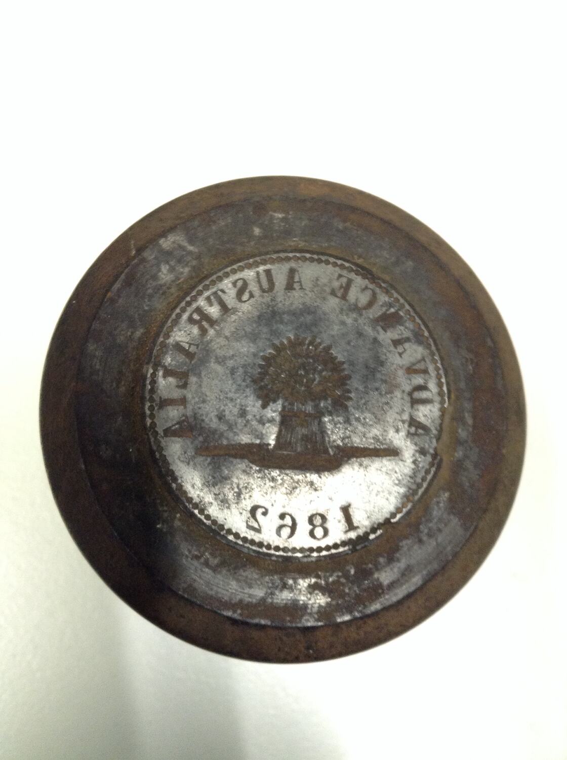 Token Die - 1 Penny, Stokes Stock, Reverse, Australia, 1862