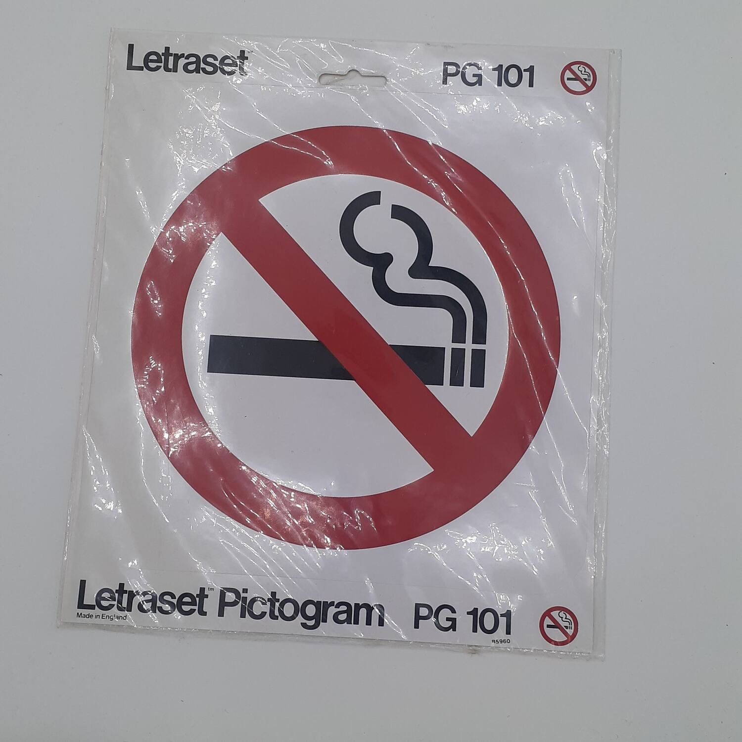 Sign - Non-smoking, 'Letraset', England, Museum of Victoria, 1950-2000