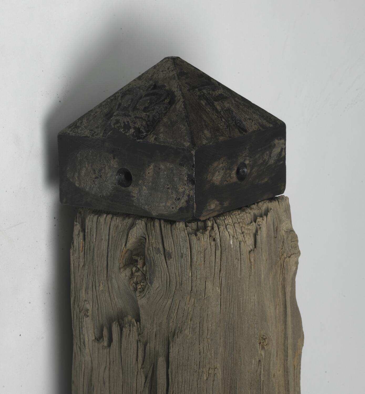 Survey Post & Cap - Pine & Cast Iron, Dookie, 1867