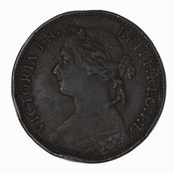 Coin - Farthing, Queen Victoria, Great Britain, 1876