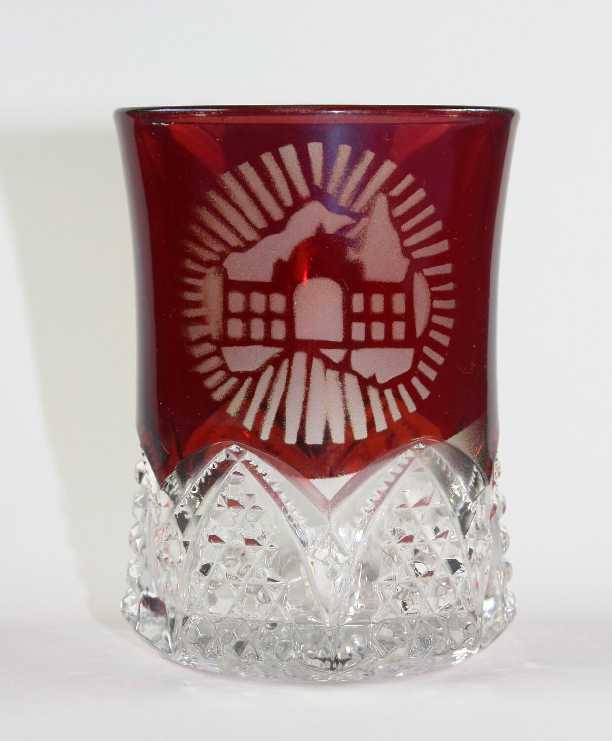 Tumbler - Ruby Flash, Glass, Melbourne Centennial Exhibition, 1888