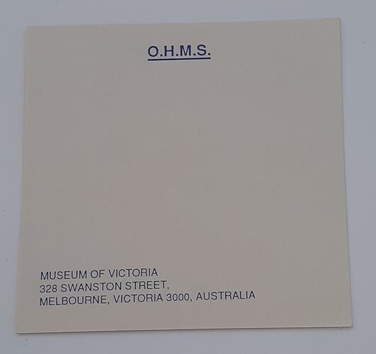Proforma Labels - Paper, Unused, Museum of Victoria, 1982-2000